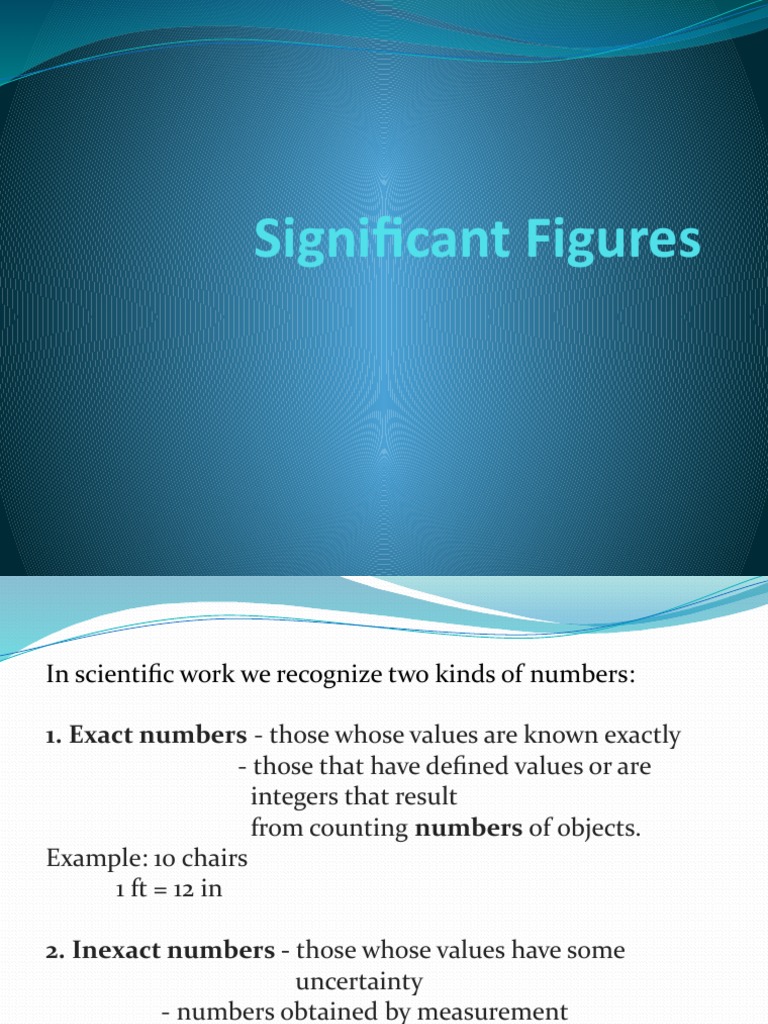 Significant Figures Powerpoint | PDF | Significant Figures | Mathematics