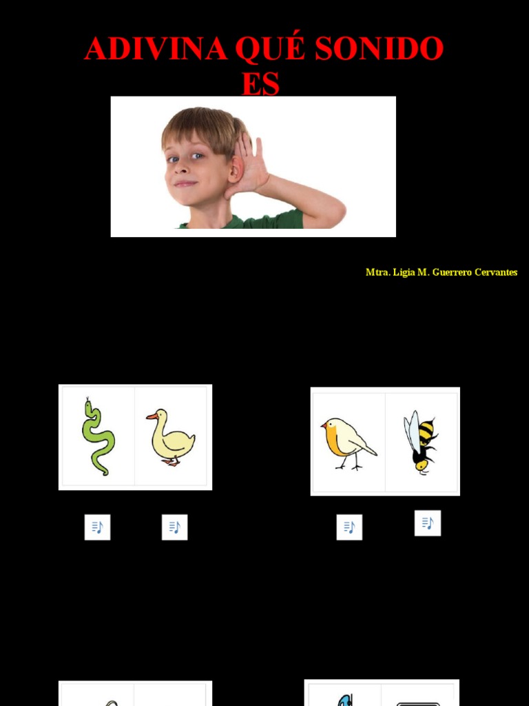 Juego de Sonidos: Adivina el Audio | PDF
