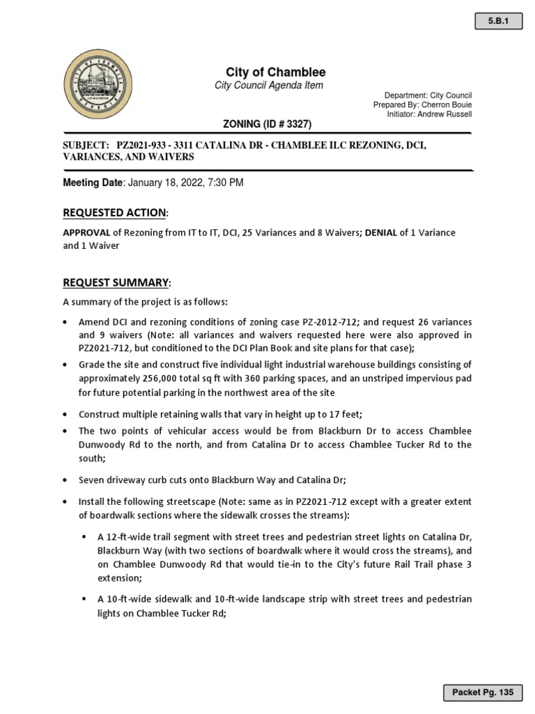 Chamblee Industrial | PDF | Zoning | Trail