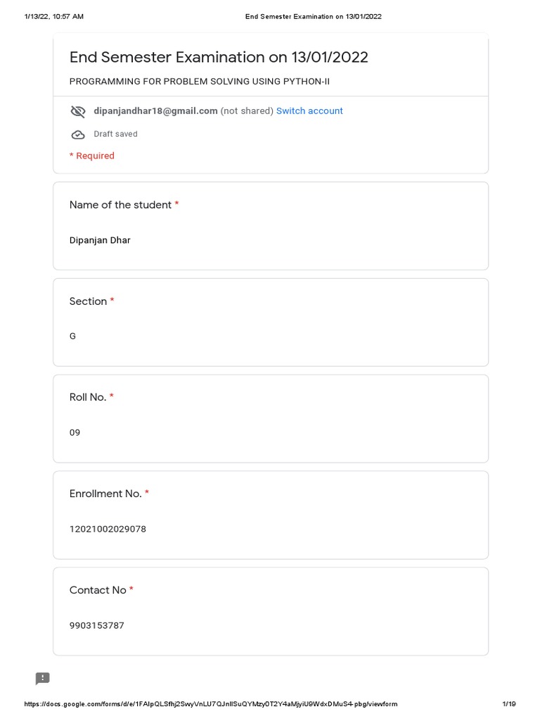 End Semester Examination For Programming For Problem Solving Using Python Ii Pdf Parameter 