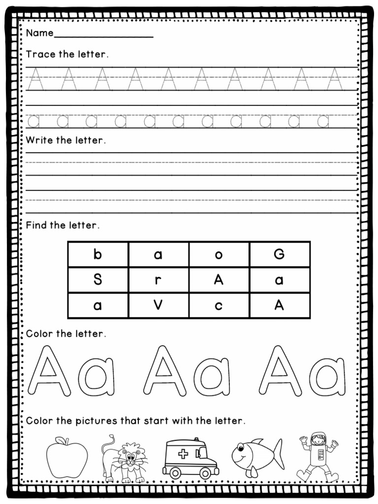 Alphabet Writing Practice A-E | PDF