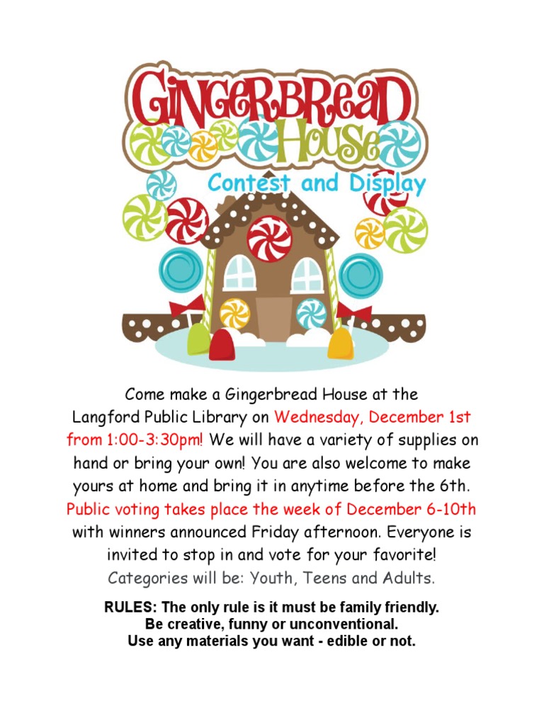 Gingerbread House Contest at Library | PDF