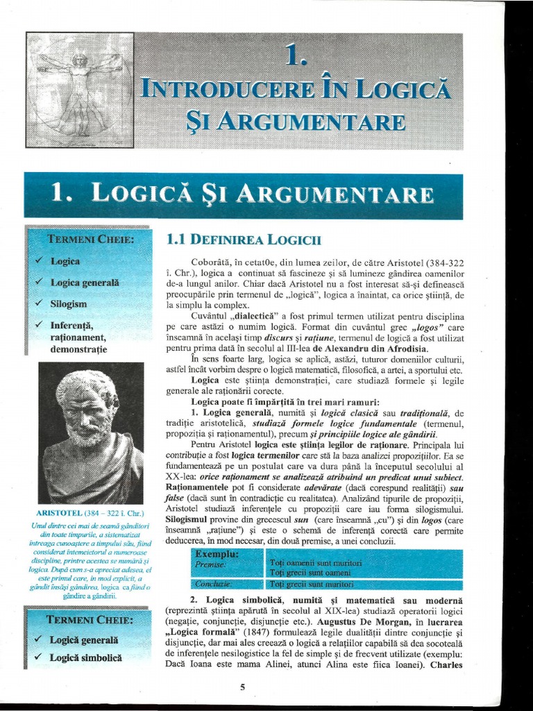 MANUAL Logica Si Argumentare | PDF