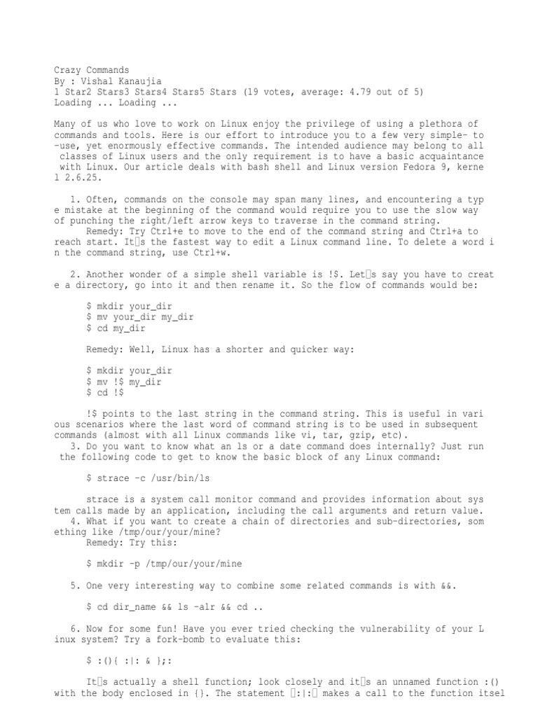 Crazy Command | PDF