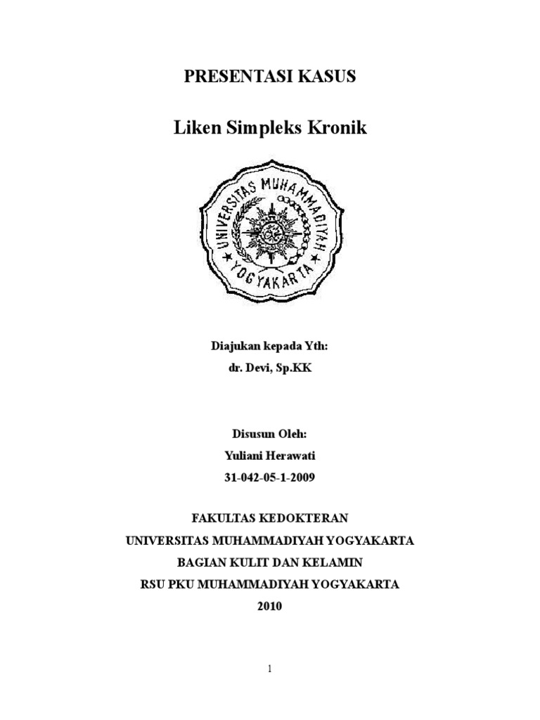 KASUS LIKEN SIMPLEKS KRONIK | PDF