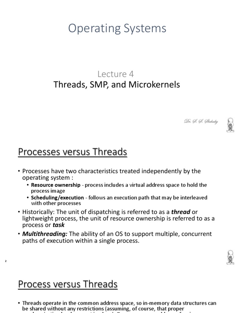 Operating Systems: Threads, SMP, and Microkernels | Download Free PDF ...