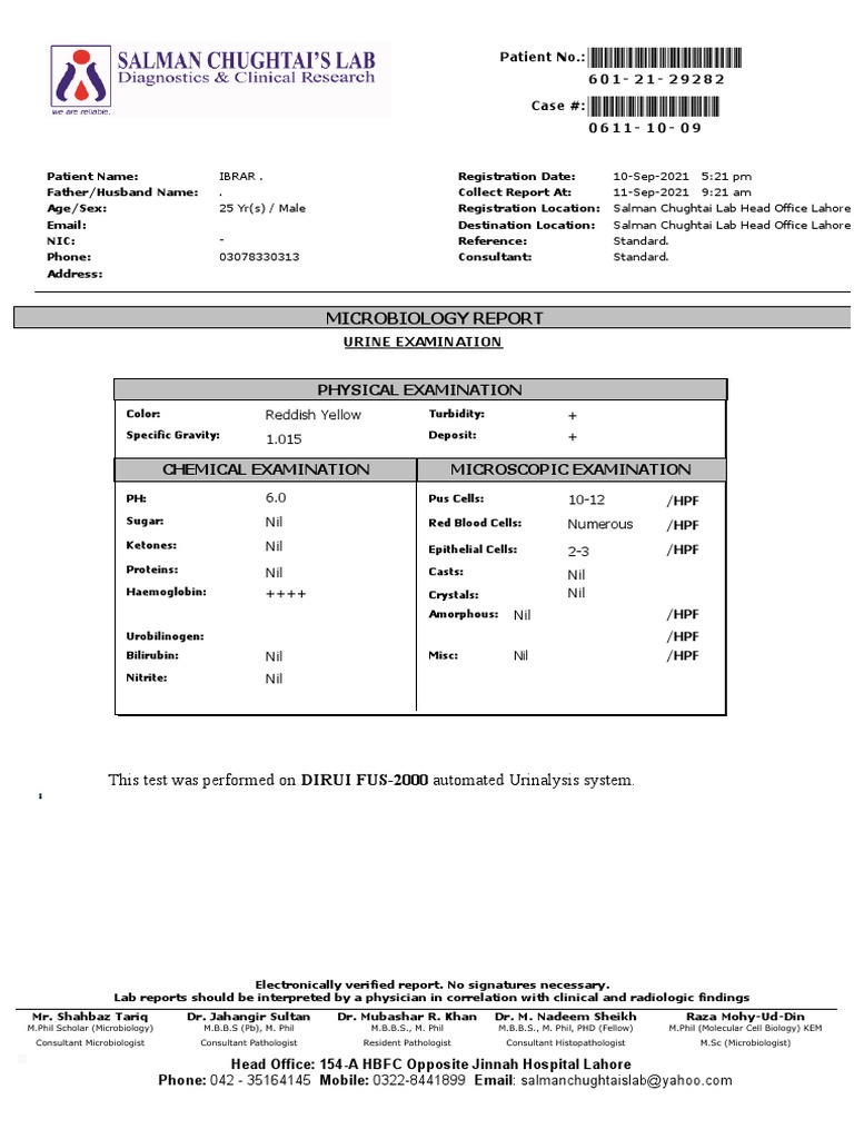 Microbiology Report: Physical Examination | PDF | Clinical Medicine ...