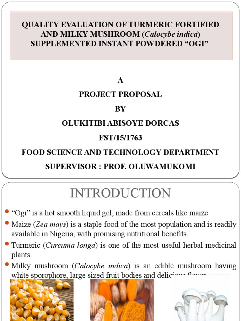 Final Year Project Proposal in Food Science and Technology | PDF ...