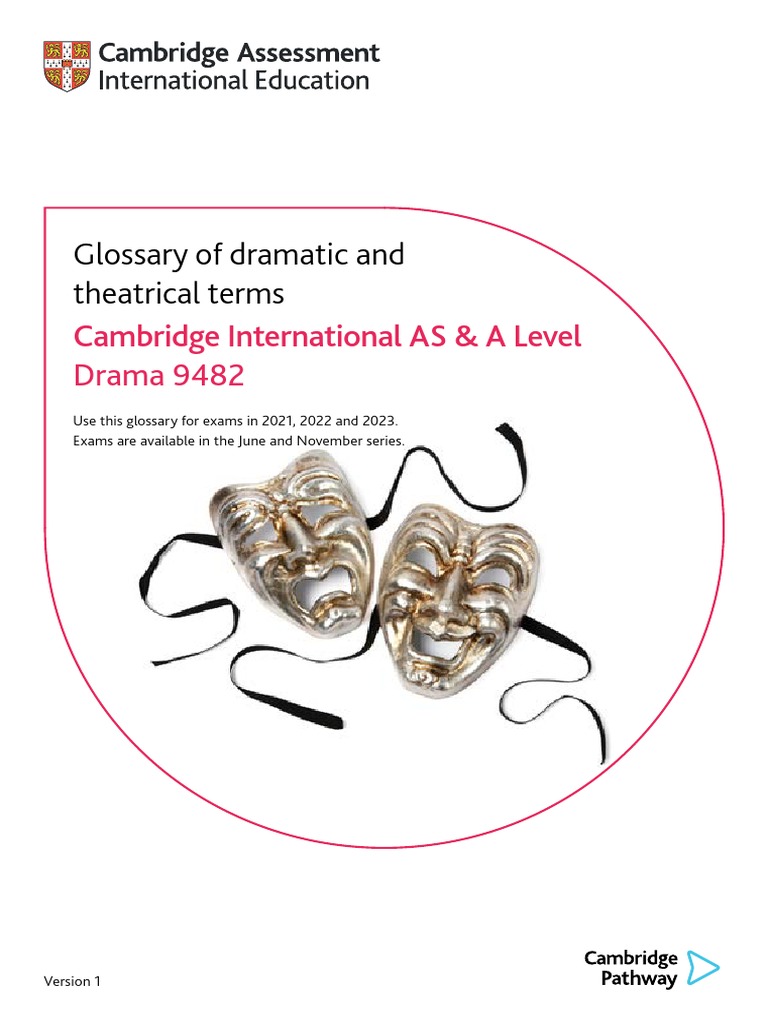 Drama Glossary of Dramatic and Theatrical Terms | PDF | Play (Theatre ...