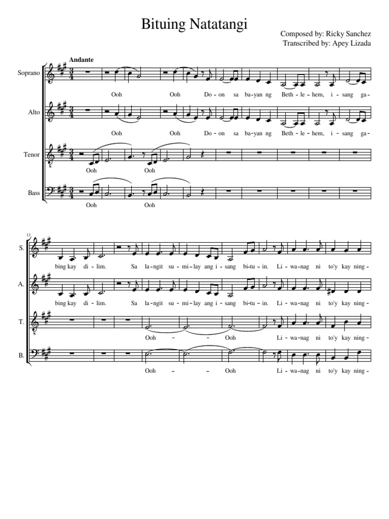 Bituing Natatangi - Revised | PDF