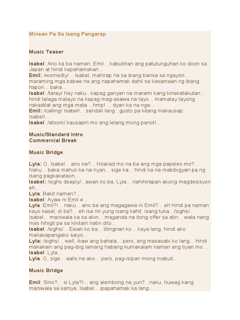 Iskrip Sa Radyo Drama | PDF