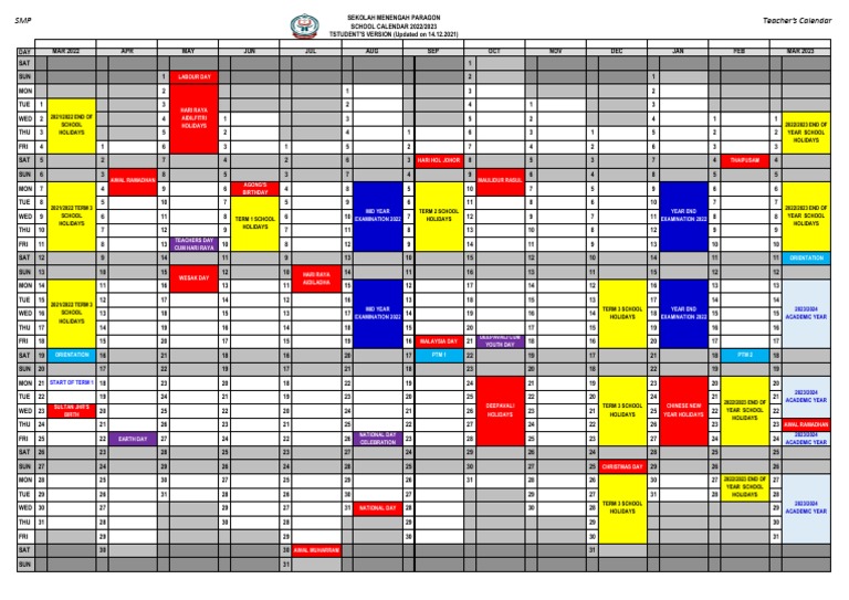 Academic Calendar 2022-2023-DRAFT | PDF | Holidays | Public Holiday