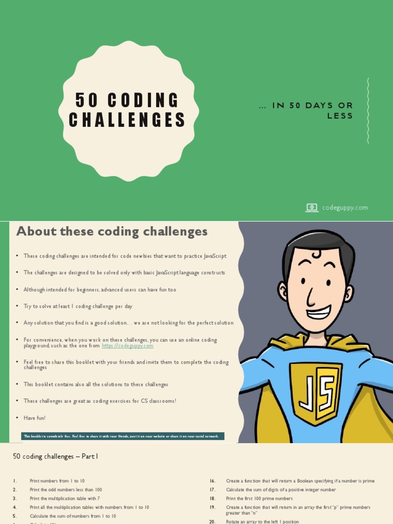 50 Coding Challenges | PDF | String (Computer Science) | Comma Separated Values