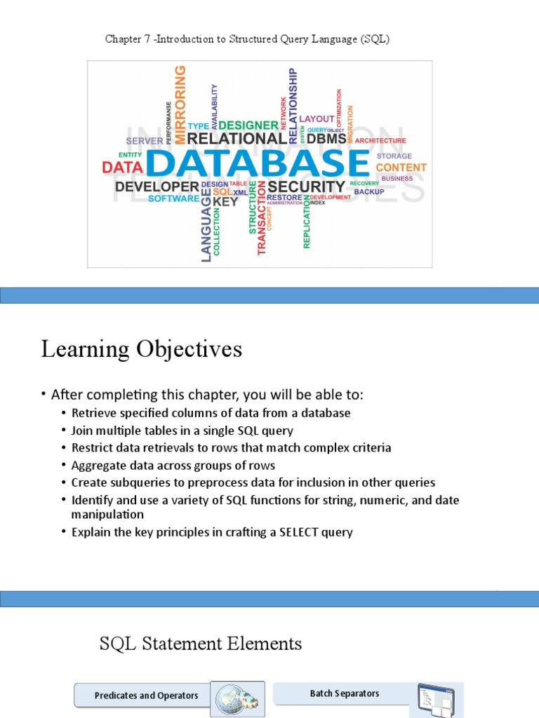 Chapter 7 - Introduction To Structured Query Language (SQL) | PDF ...