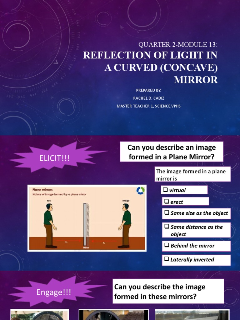 Reflection of Light in A Curved (Concave) Mirror: Quarter 2-Module 13 ...