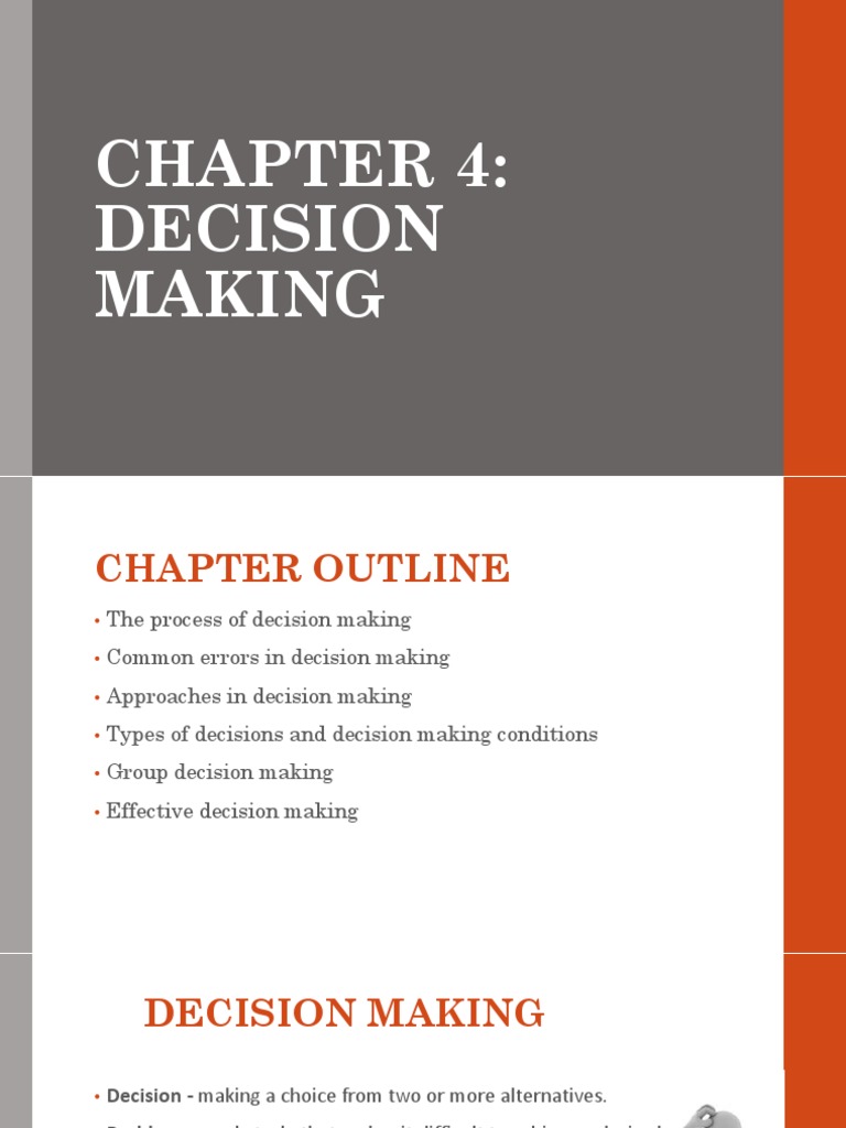 Topic 4 - Decision Making | PDF | Decision Making | Psychology