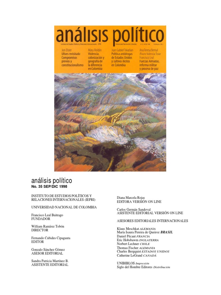 Revista Analisis Politico No. 35. Mary Roldan. Violencia Colonizacion y ...