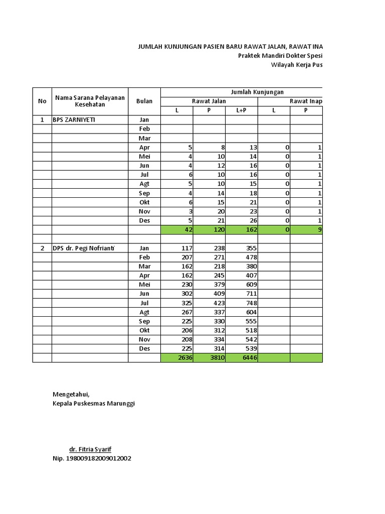 Format Jejaring Puskesmas | PDF