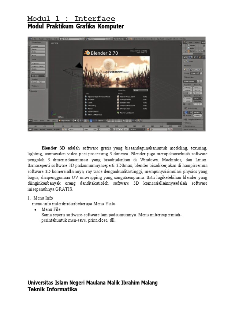 Modul Praktikum Grafika Komputer | PDF