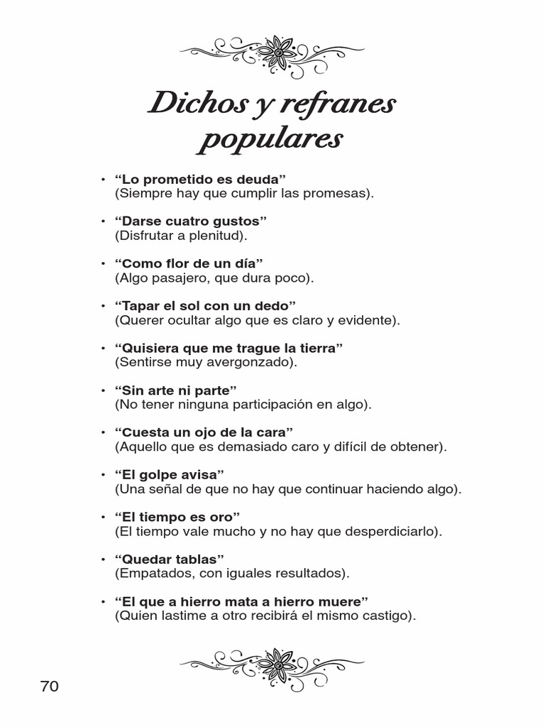 20 Dichos y Refranes Populares 2020 | PDF