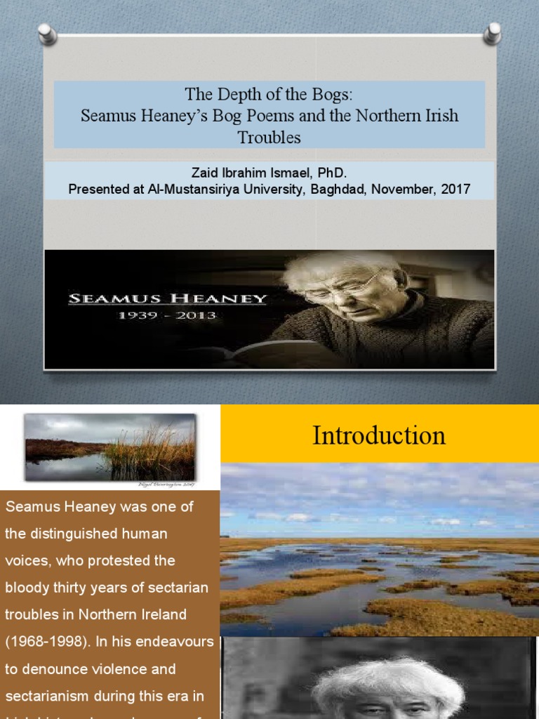 The Depth of The Bogs: Seamus Heaney's Bog Poems and The Northern Irish ...