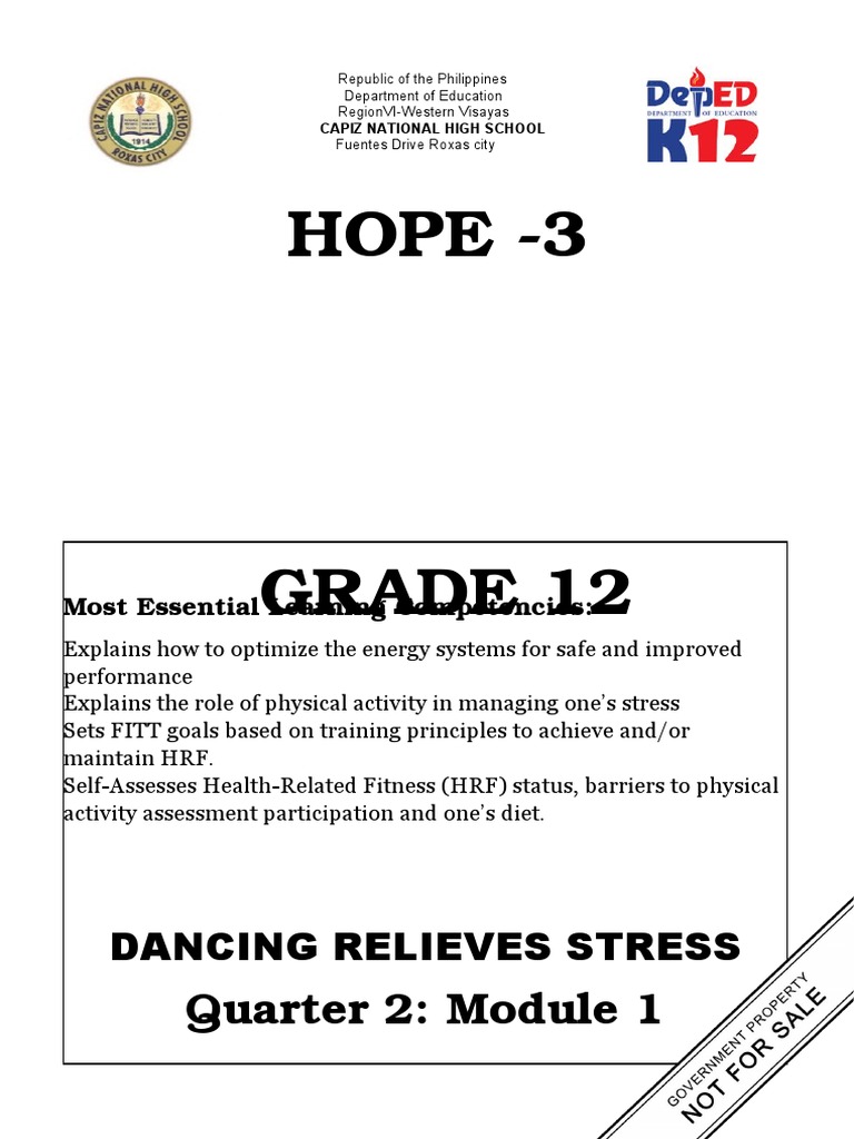 Hope - 3: Quarter 2: Module 1 | PDF | Physical Fitness | Self Esteem