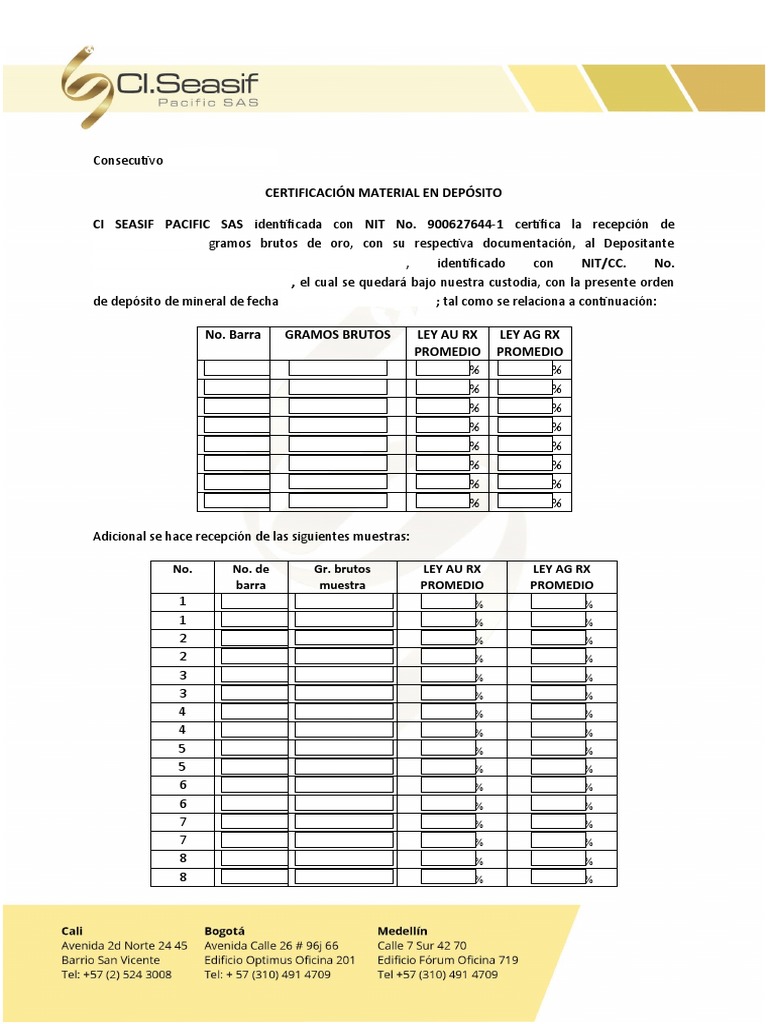 Recepcion Material | PDF