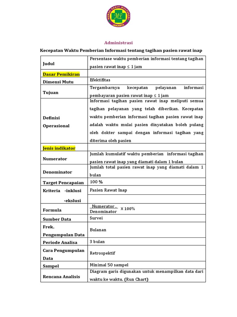 Profil Indikator Unit RSM Fix | PDF | Pengelolaan Keuangan & Uang