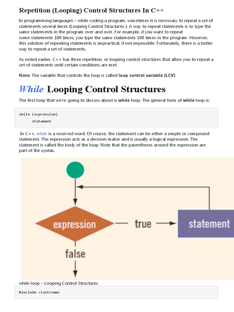 Repetition Control | PDF | Control Flow | Computing