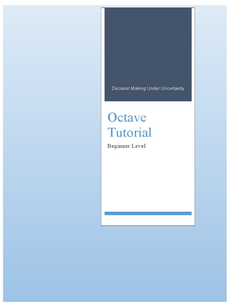 Octave Tutorial Pdf Matrix Mathematics Euclidean Vector