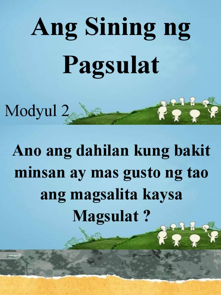 Modyul 2 Sining NG Pagsulat | PDF