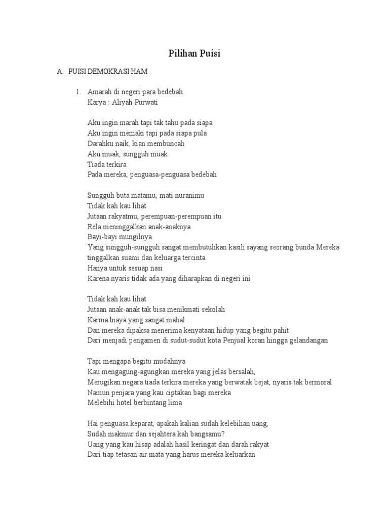 Pilihan Puisi Puisi | PDF
