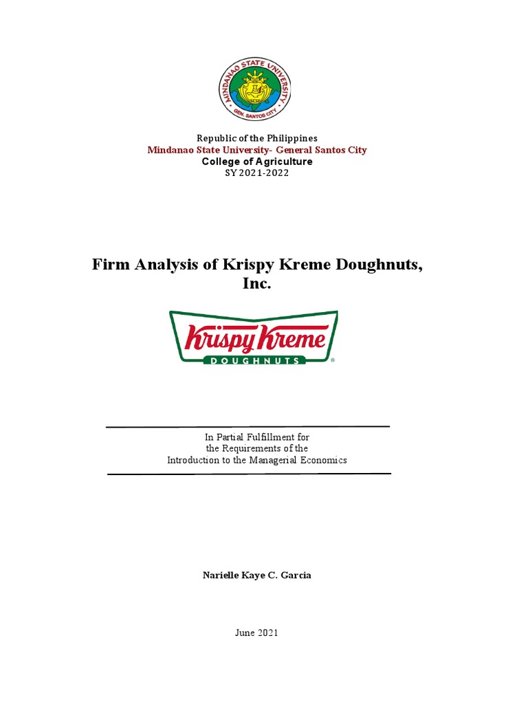 An Analysis of Krispy Kreme Doughnuts, Inc.: Providing Insights into ...
