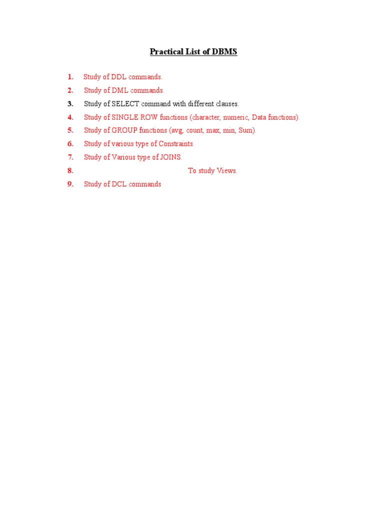 Dbms Manual P | PDF | Table (Database) | Data Management