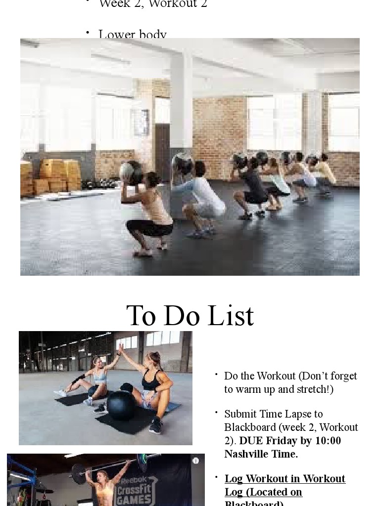 Week 2, Workout 2 | PDF | Physical Exercise | Recreation