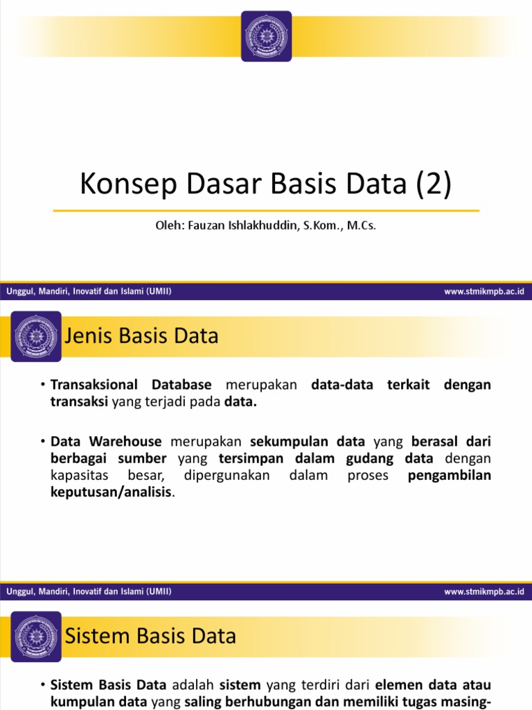 Pertemuan 2 - Konsep Dasar Basis Data | PDF | Komputer