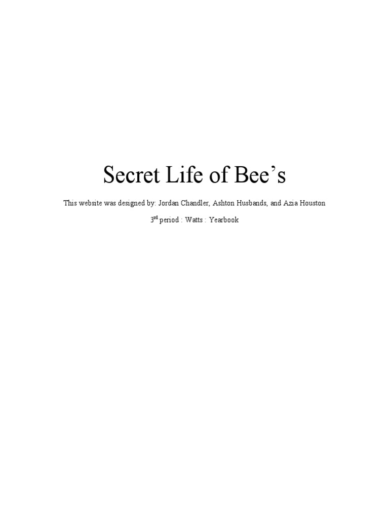 Secret Life of Bees Character & Reviews | PDF | General Fiction