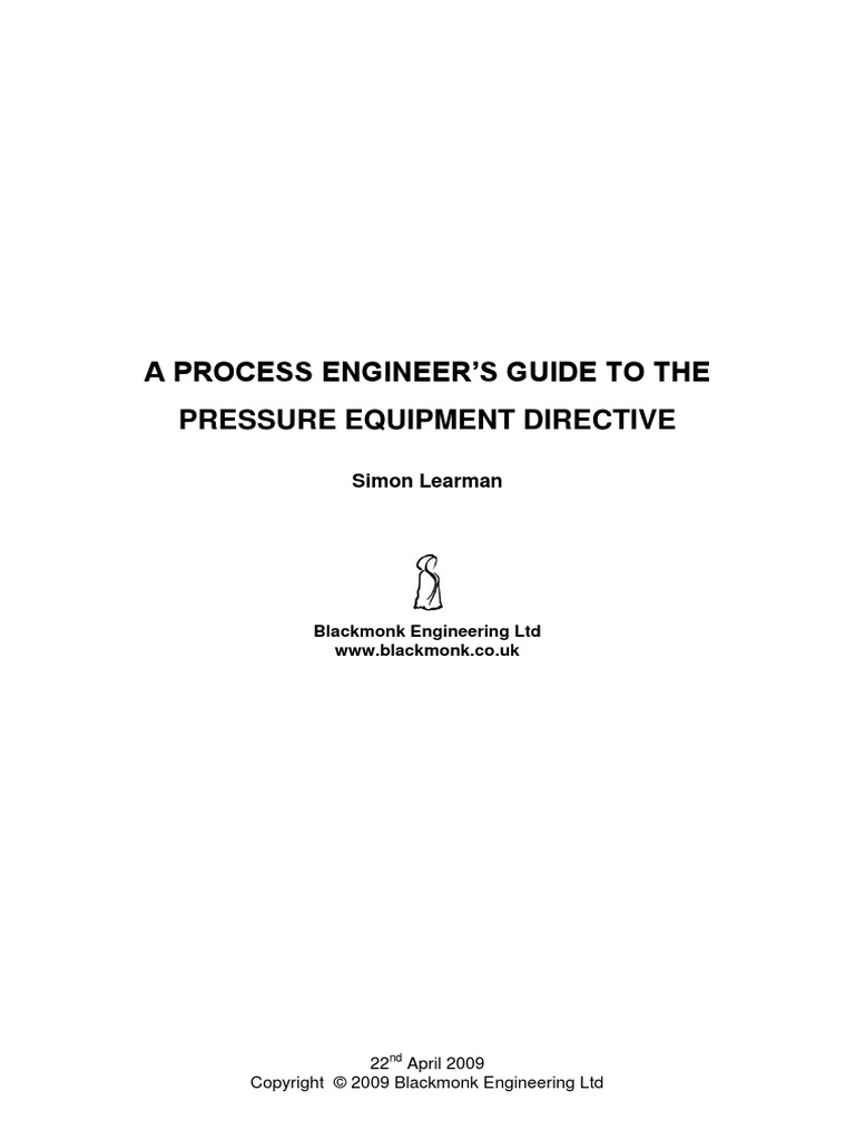 A Process Engineer'S Guide To The Pressure Equipment Directive | PDF ...