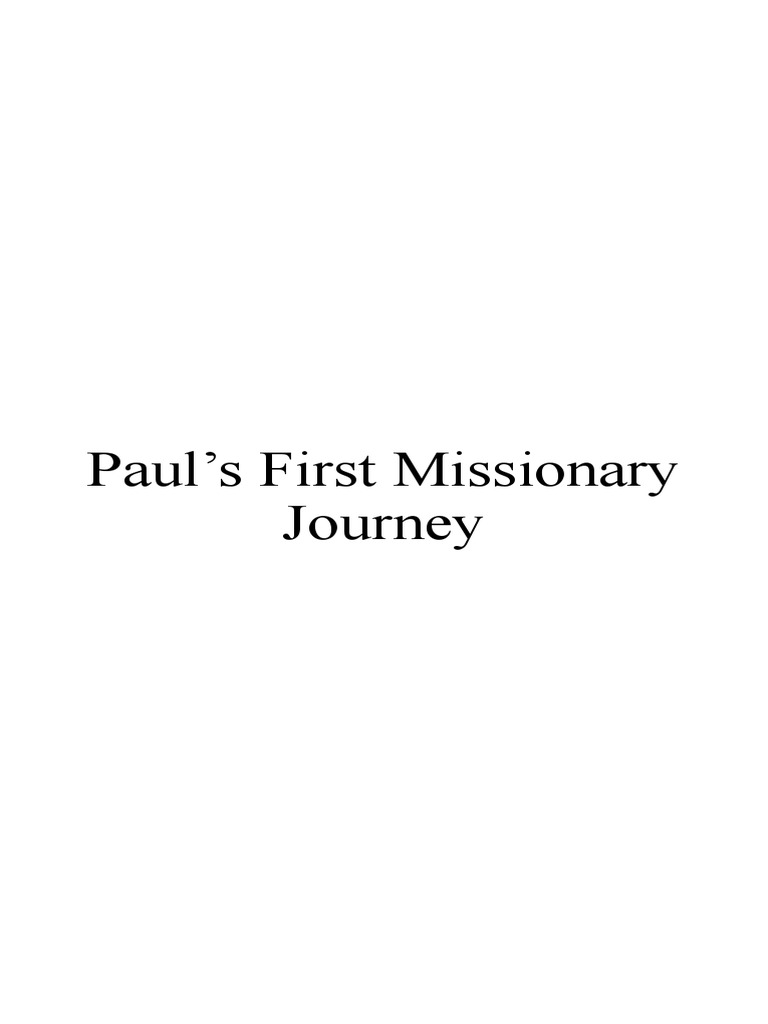 Summary of Paul's First Journey | PDF | Paul The Apostle | Barnabas