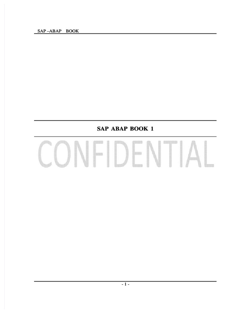 Sap Abap Book 1 Sap Abap Book 1 | PDF | Enterprise Resource Planning ...