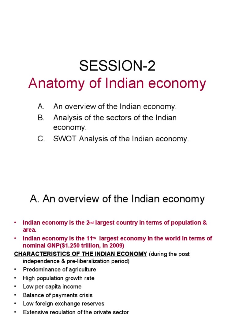 SESSION-2 Indian Economy | PDF | Economy Of India | Economies
