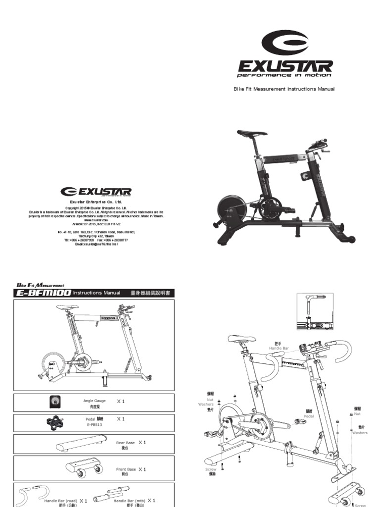 Bike Fit Measurement Instructions Manual | PDF | Manufactured Goods ...