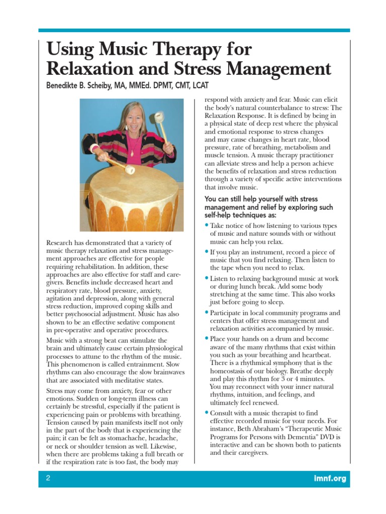Music For Stress Management | PDF | Relaxation (Psychology) | Stress ...