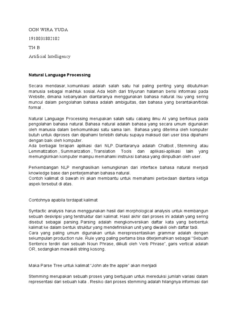 Natural Language Processing Pdf