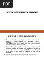 DPWH - Minimum Test Requirements | PDF | Road Surface | Asphalt