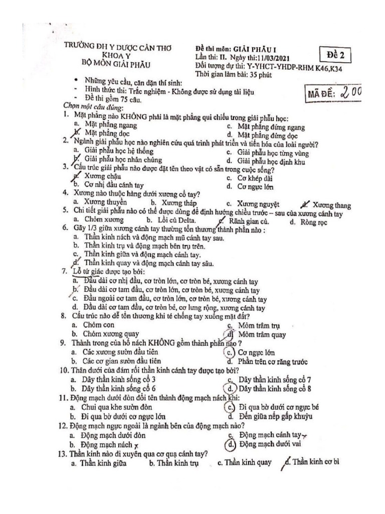 T NG H P Đè HK1 | PDF | Cholesterol | High Density Lipoprotein