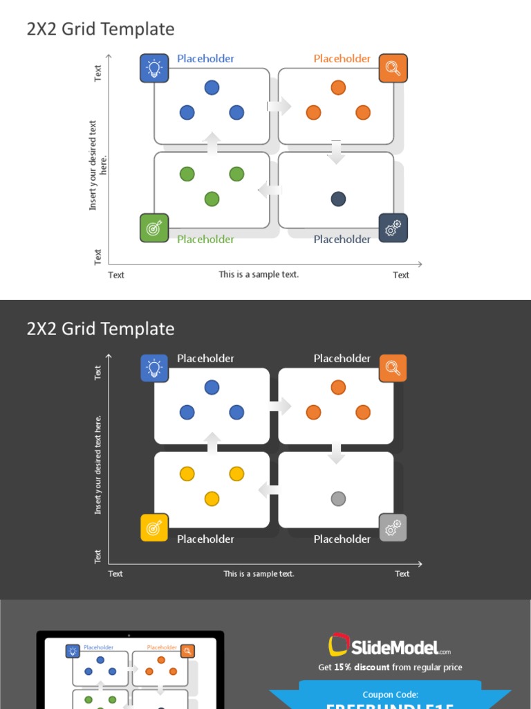 2x2 Matrix Design Powerpoint Template | PDF