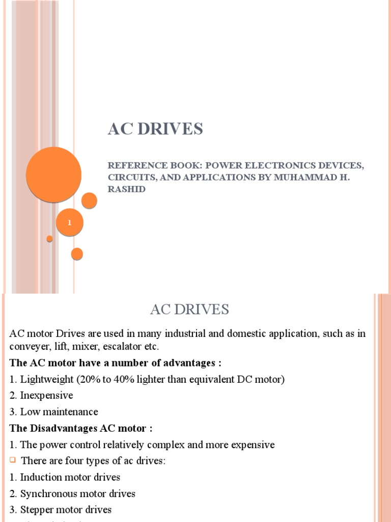 Ac Drives: Reference Book: Power Electronics Devices, Circuits, and ...