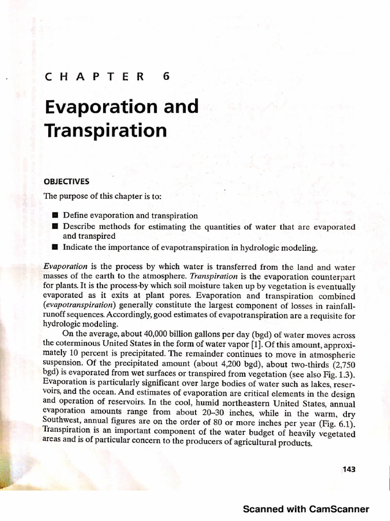 Evaporation Part 1 | PDF | Evapotranspiration | Evaporation