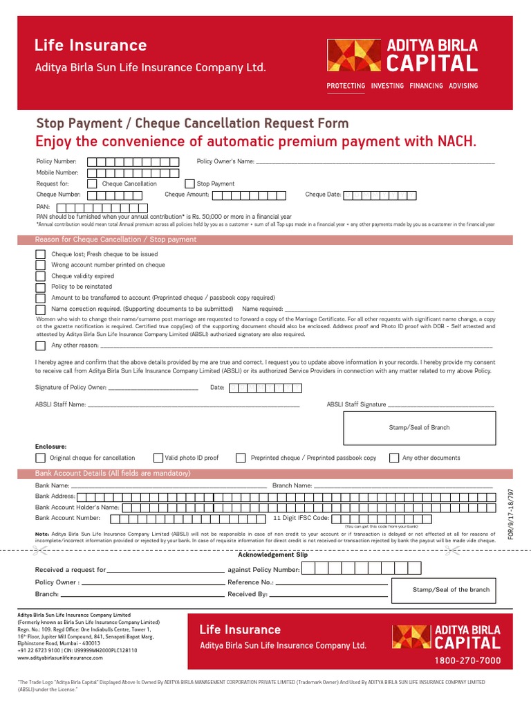 ABC Form PDF Cheque Insurance